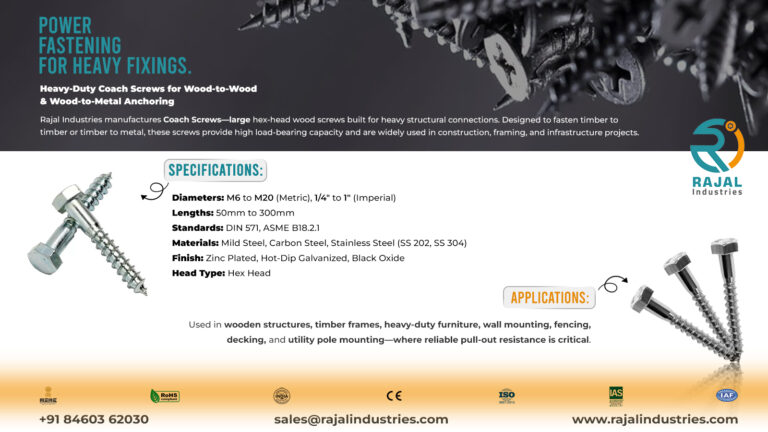 Coach Screws - Rajal Industries