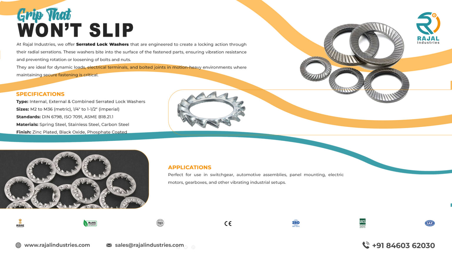 Serrated Lock Washers - Rajal Industries