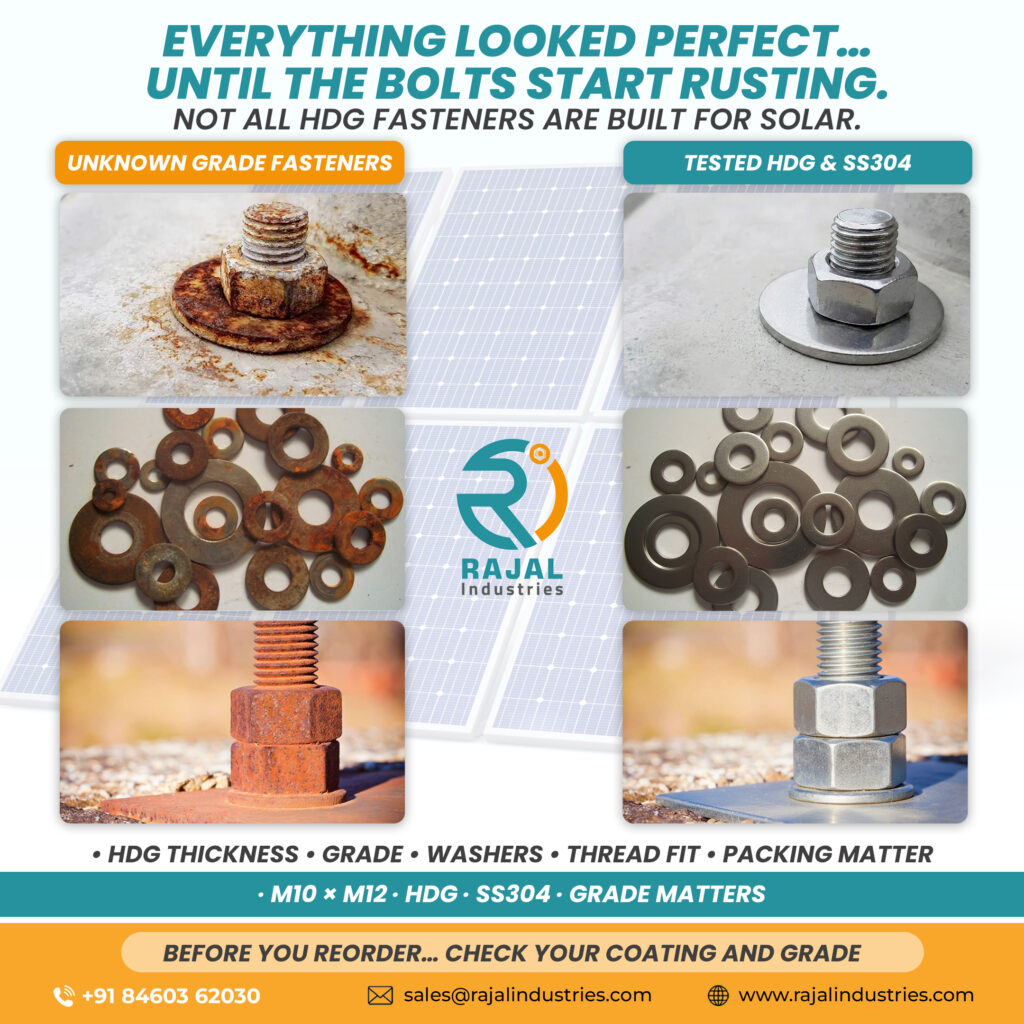 M10×30 HDG Bolts Rusting in Solar: Real Causes Explained