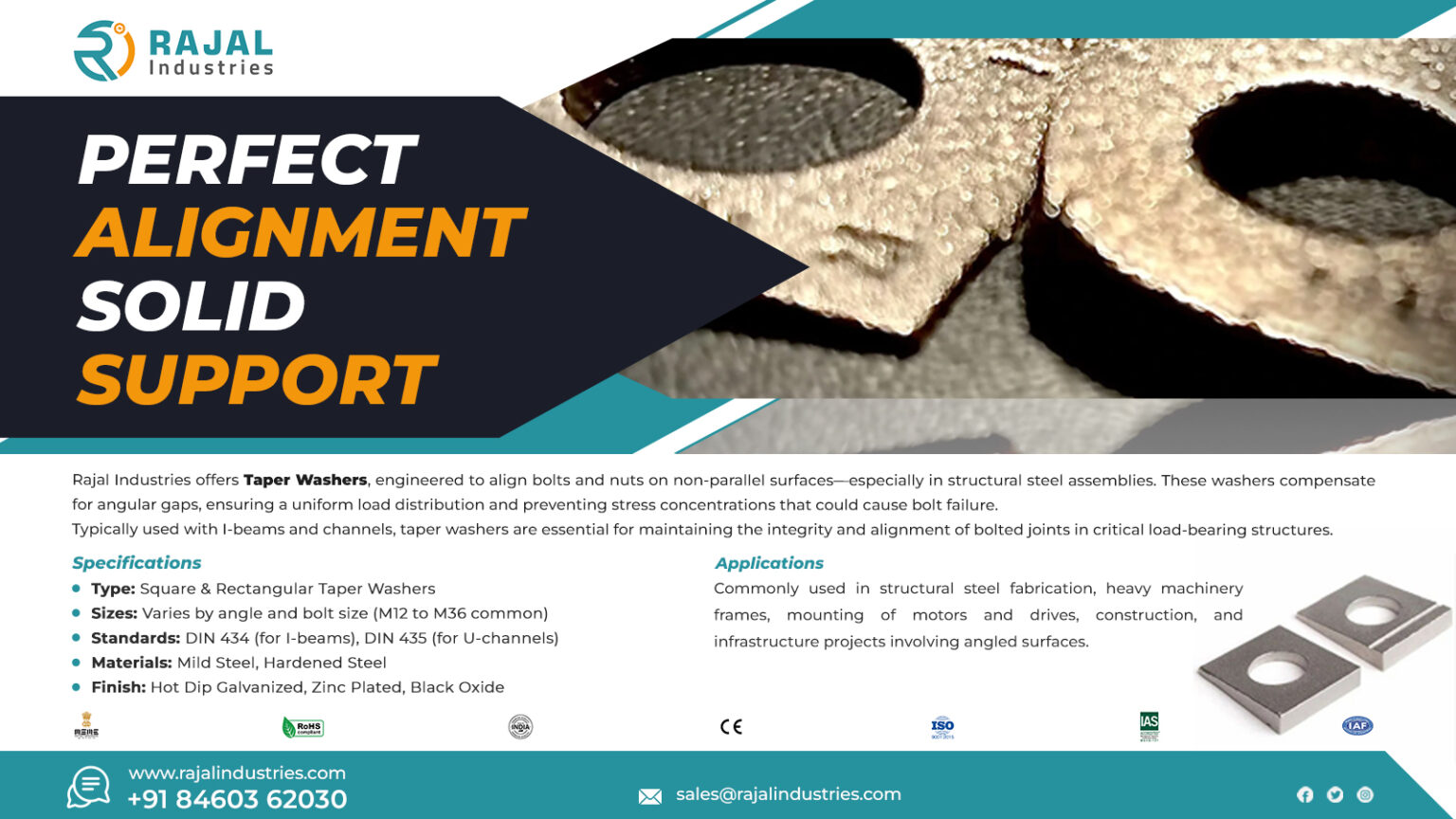 Taper Washers - Rajal Industries